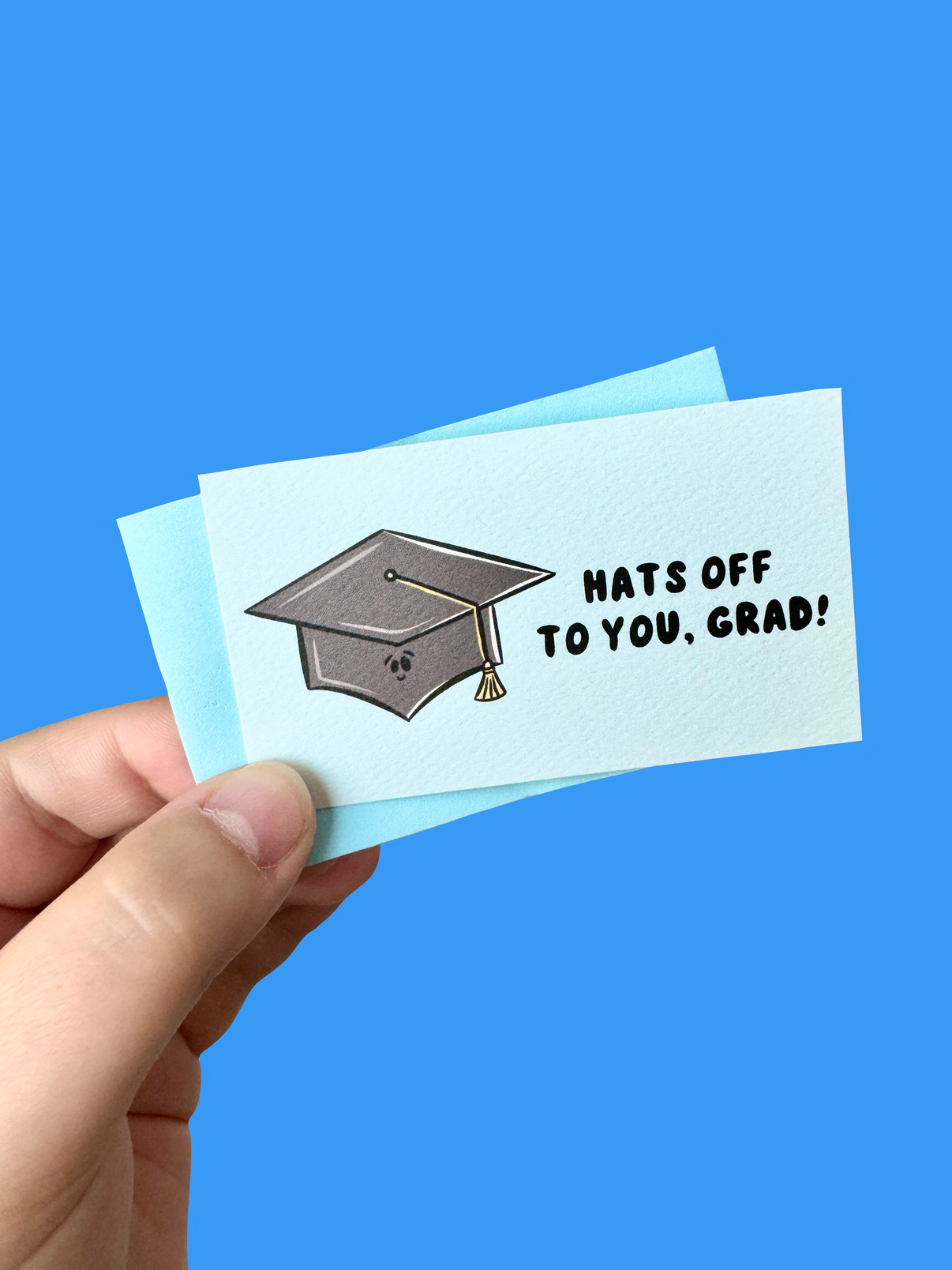 Hats Off, Grad! Mini Card – Millie Paper Co.