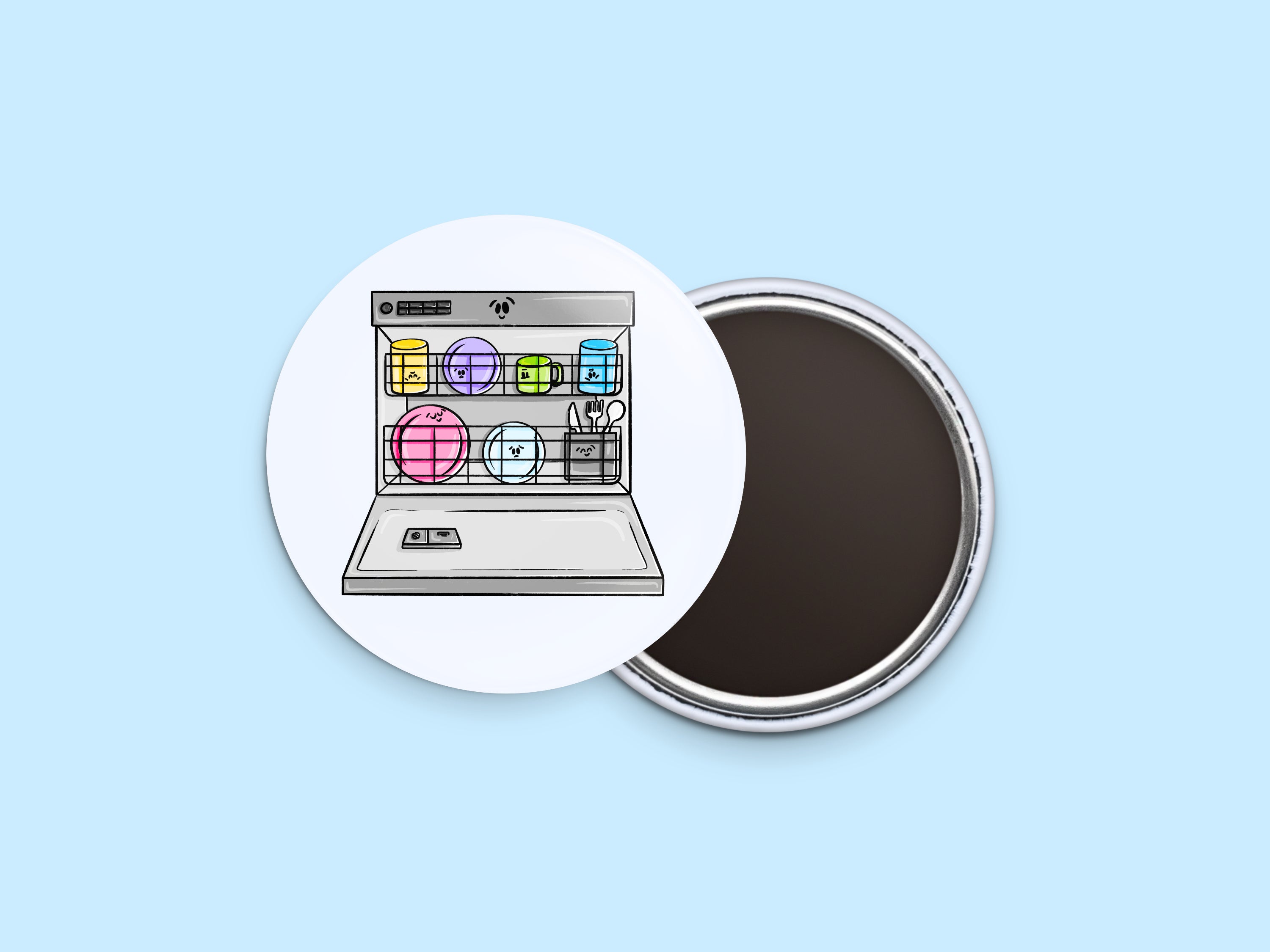 Empty/Load Dishwasher Button Calendar Magnet – Millie Paper Co.