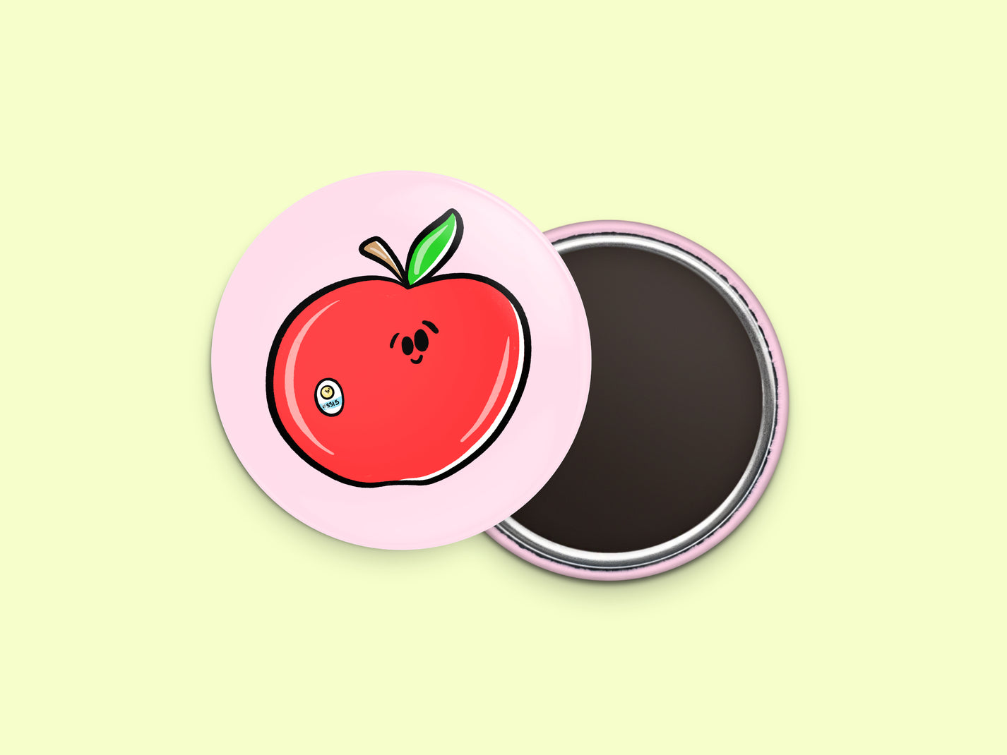 Red Apple Button Fridge Magnet – Millie Paper Co.